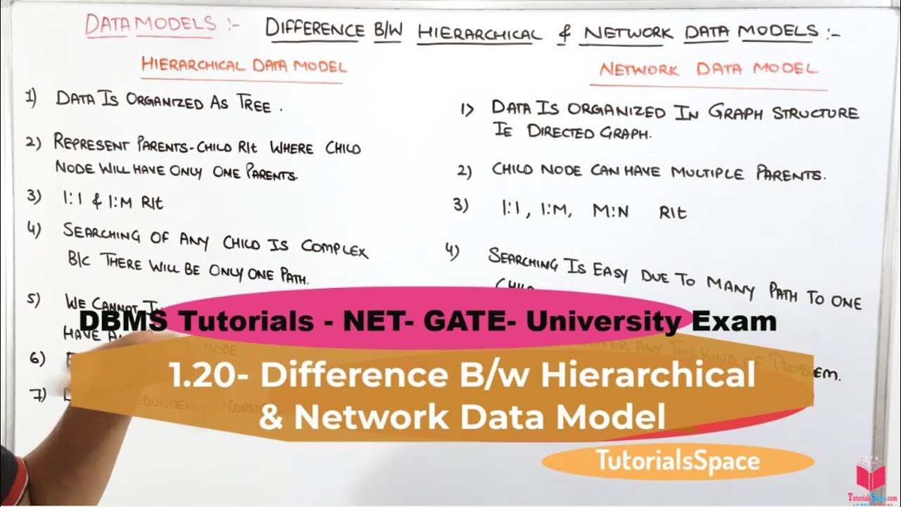 1 20 Difference Between Hierarchical Network Data Model In DBMS In 1 20 Difference Between Hierarchical Network Data Model In DBMS In