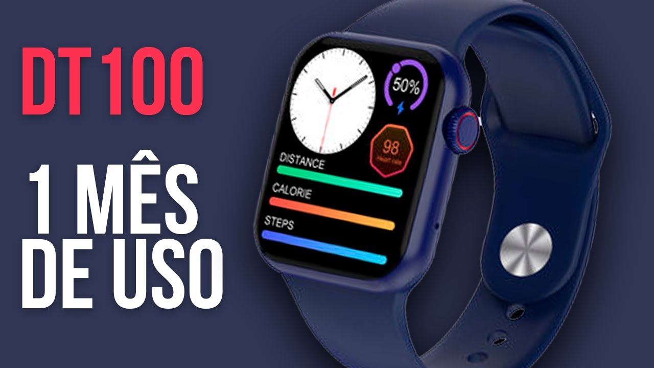 SMARTWATCH DT100 - 1 MÊS DE USO - Valeu a pena? - YouTube