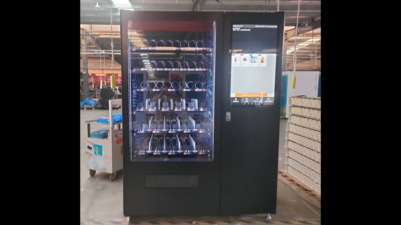 Fresh food vending machine with 32 inch touch screen monitor - YouTube