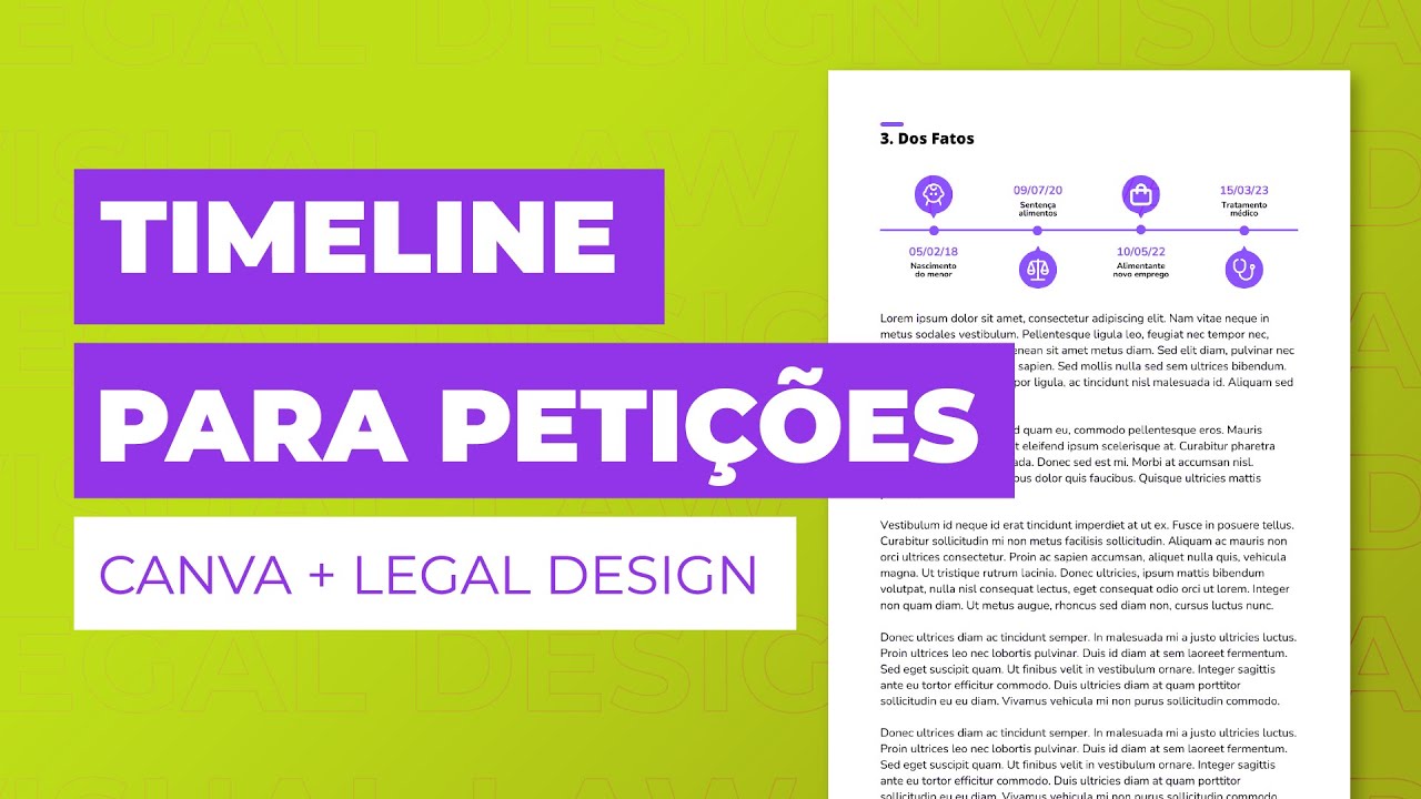 Timeline para Petições: Canva e Design Legal | Passo a passo # ...