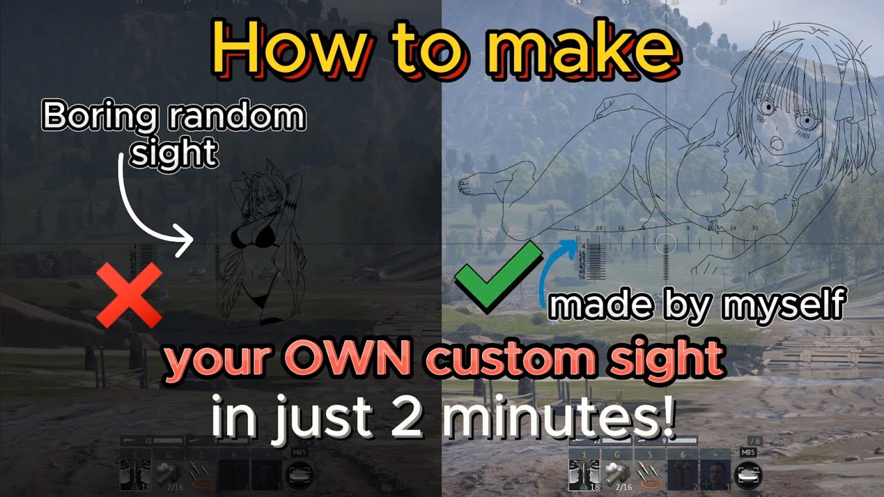 How to make your OWN custom gun sight in War Thunder(in just 2 minutes ...