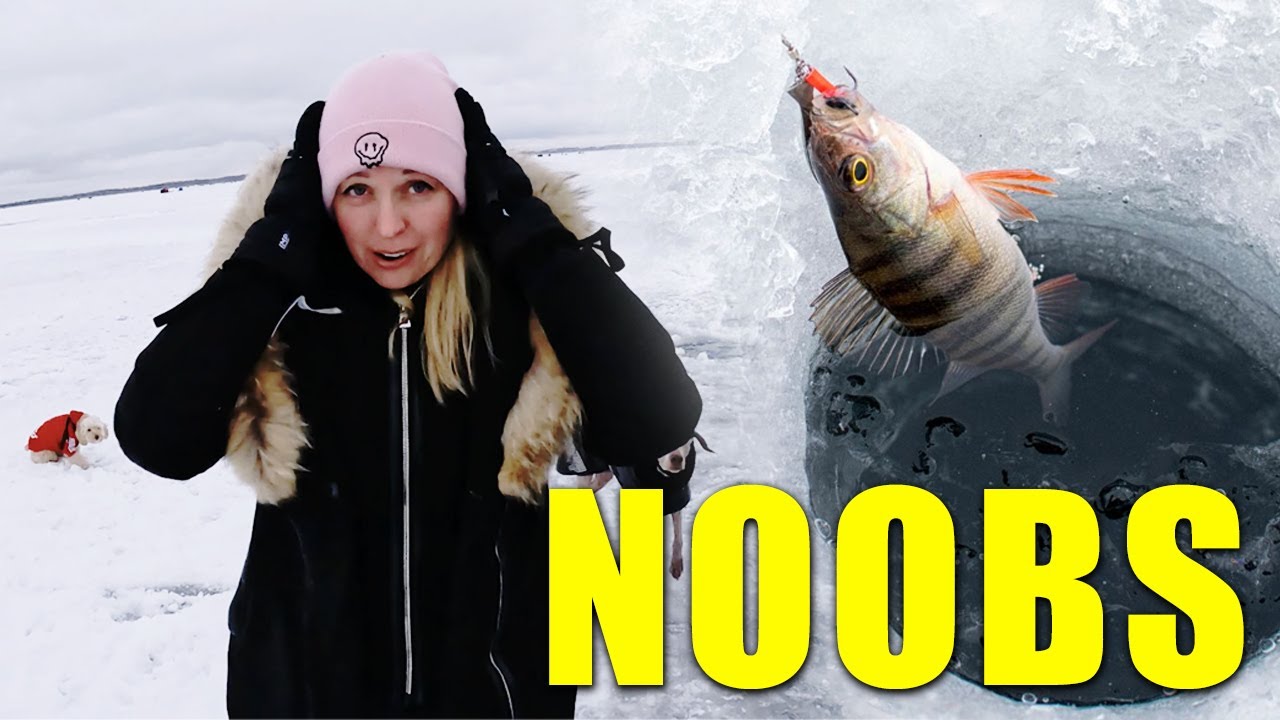 She Fell Through! Ice Fishing Beginners - YouTube