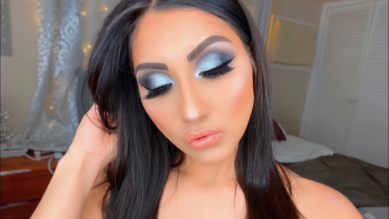 NEW YEARS GLAM MAKEUP TUTORIAL | SILVER EYESHADOW | COLOURPOP SMOKE ...