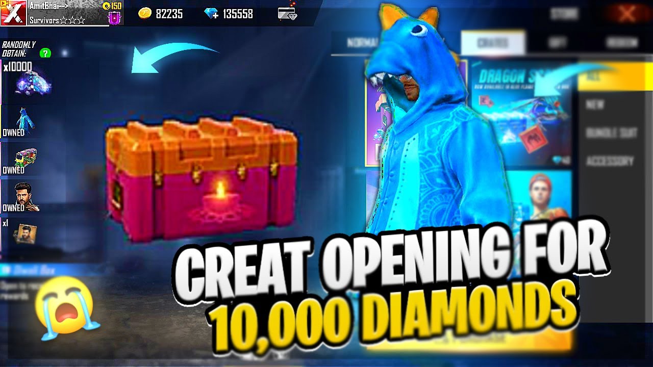 10000 Diamonds वाला Box Opening In Free Fire || धोखा || Desi Army - YouTube