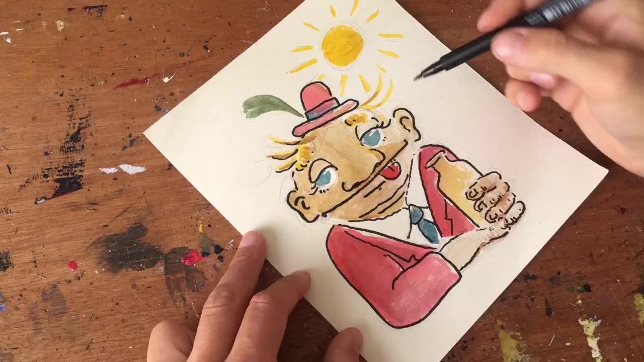 Hot day! Watercolor illustration - YouTube