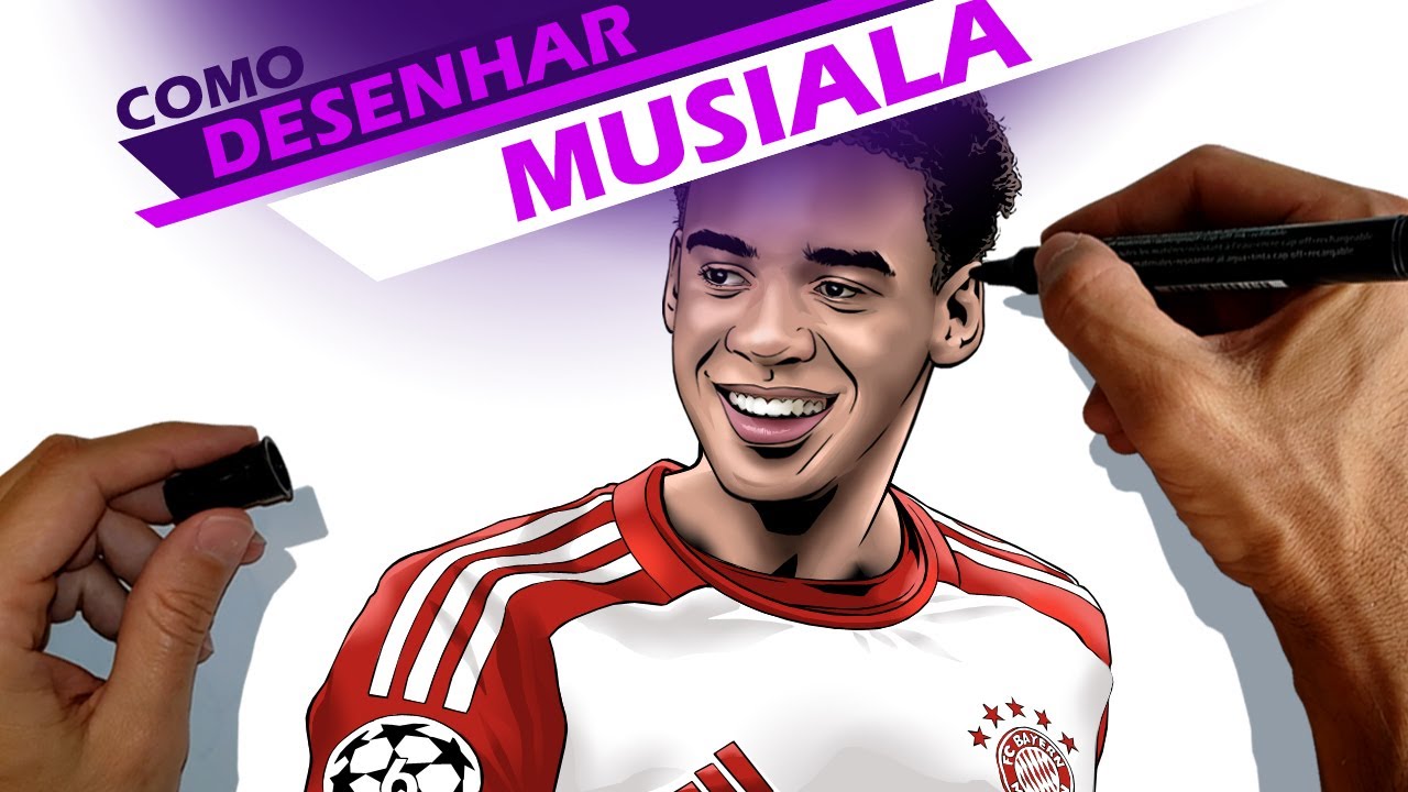 Jamal Musiala, jogador do Bayern de Munique - Como desenhar / How to ...
