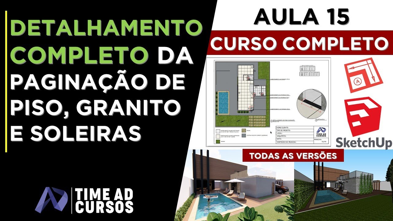 Aula 15 | Como fazer paginação de piso, granitos e soleiras | Layout do ...
