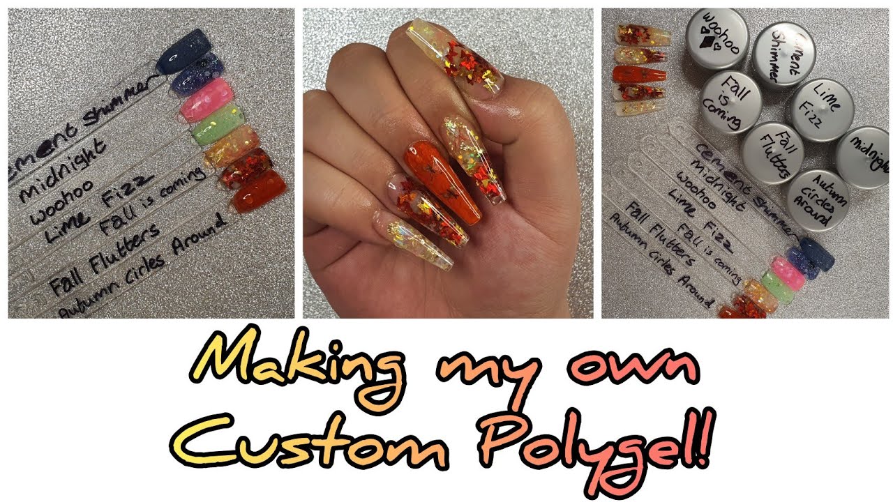 DIY: CUSTOM POLYGEL | MIXING POLYGEL WITH - GLITTER | PIGMENTS | CHALK ...