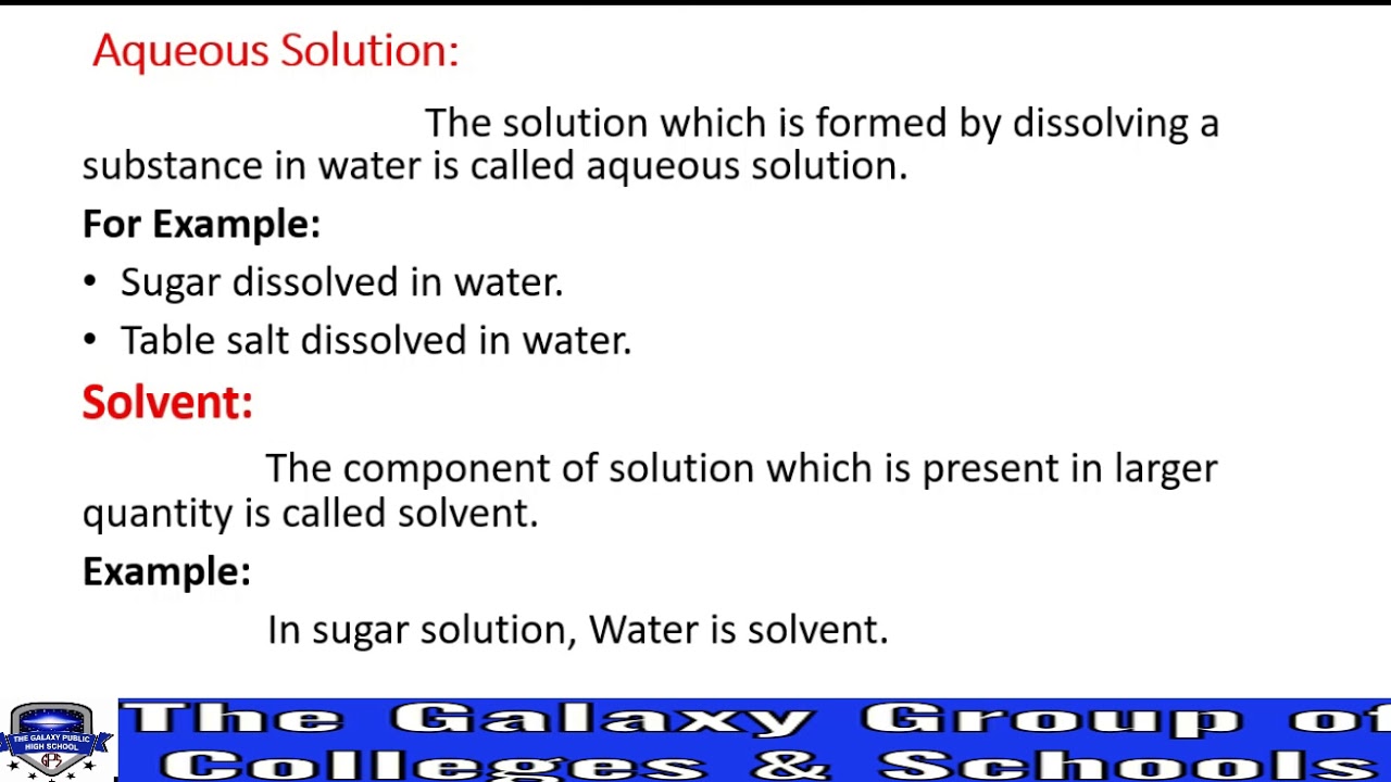 CHEMISTRY 9/ CHAPTER 6/ LECTURE 1/ SOLUTION/ AQUEOUS SOLUTION/ SOLVENT/ SOLUTE/ BINARY SOLUTION ...