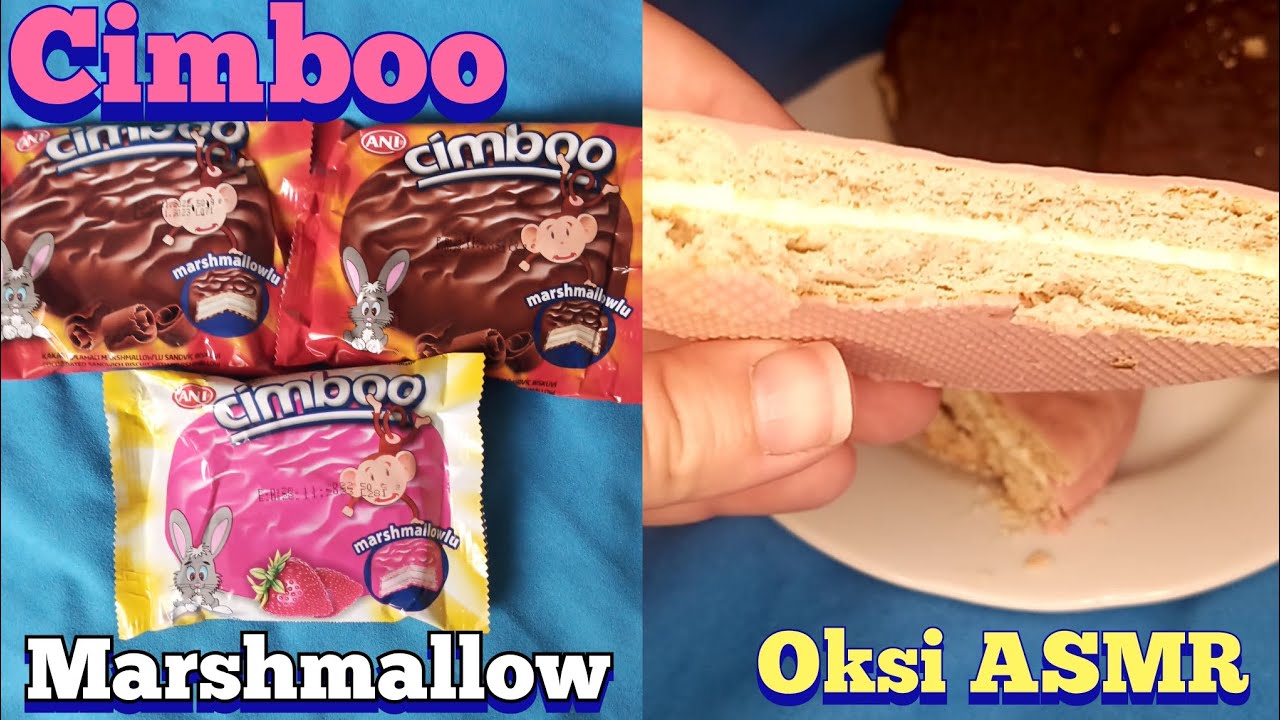 Cimboo Marshmallow #asmr#asmrfood#food#chocolate#cake#cookie# ...