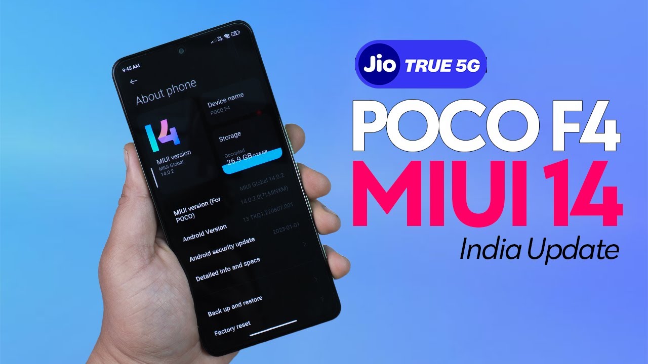 MIUI 14 India Launched - POCO F4 JIO 5G MIUI 14 India Update - YouTube