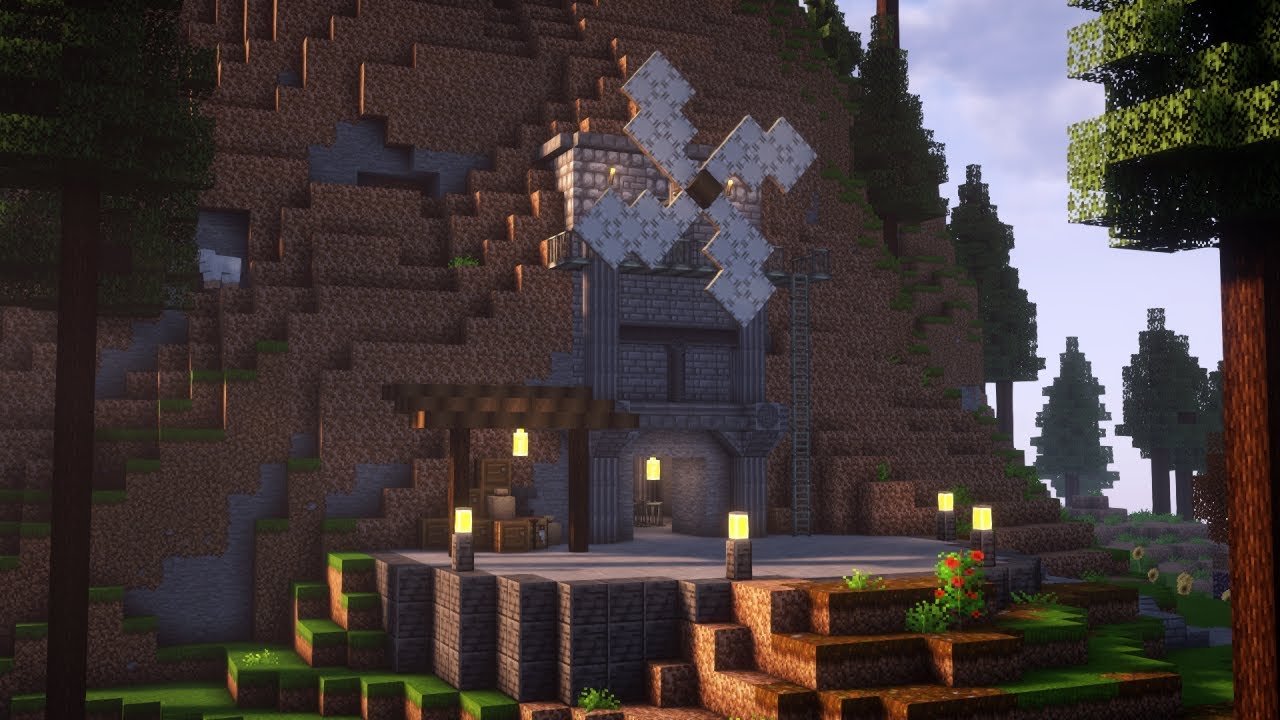 I Built a Functional Mineshaft and Drill in Minecraft With Create Mod ...