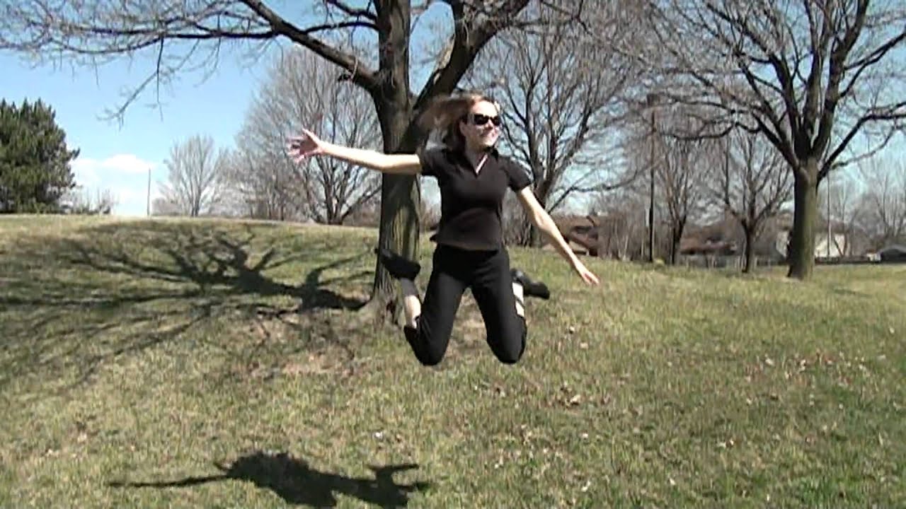 Jumping Girl Slow Motion Test Sony HDR-CX350 - YouTube