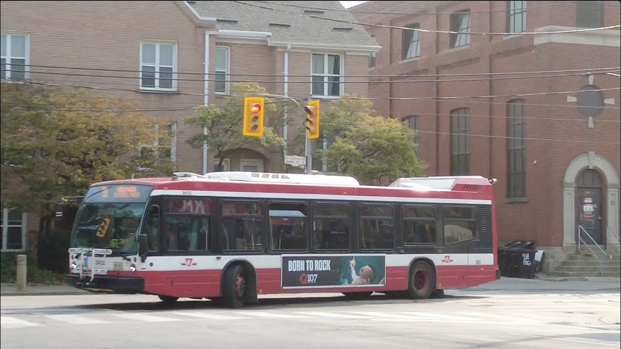 TTC 31 Greenwood Bus Ride #8432 from Queen East to Coxwell Stn (October ...