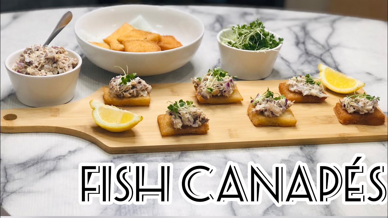 Fish Canapés | Mackerel on a toast |Easy Party Snacks | Only few ...
