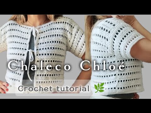 CHALECO CORTO CALADO A CROCHET "CHLOE", TEJE FÁCIL Y RÁPIDO! #crochet #summercrochet #tutorial ...