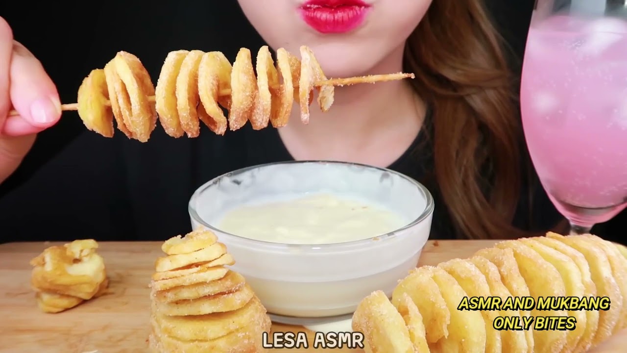 LESA ASMR - TORNADO FRENCH FRIES *ONLY BITES* - YouTube