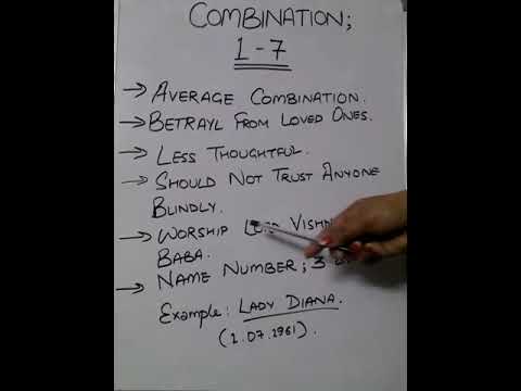In Numerology- Combination of 1-7 - YouTube