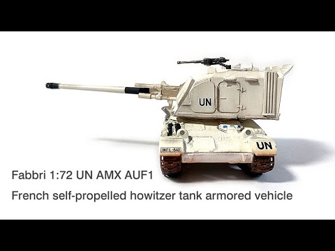 UN AMX AUF1 French self-propelled howitzer tank armored vehicle Fabbri ...