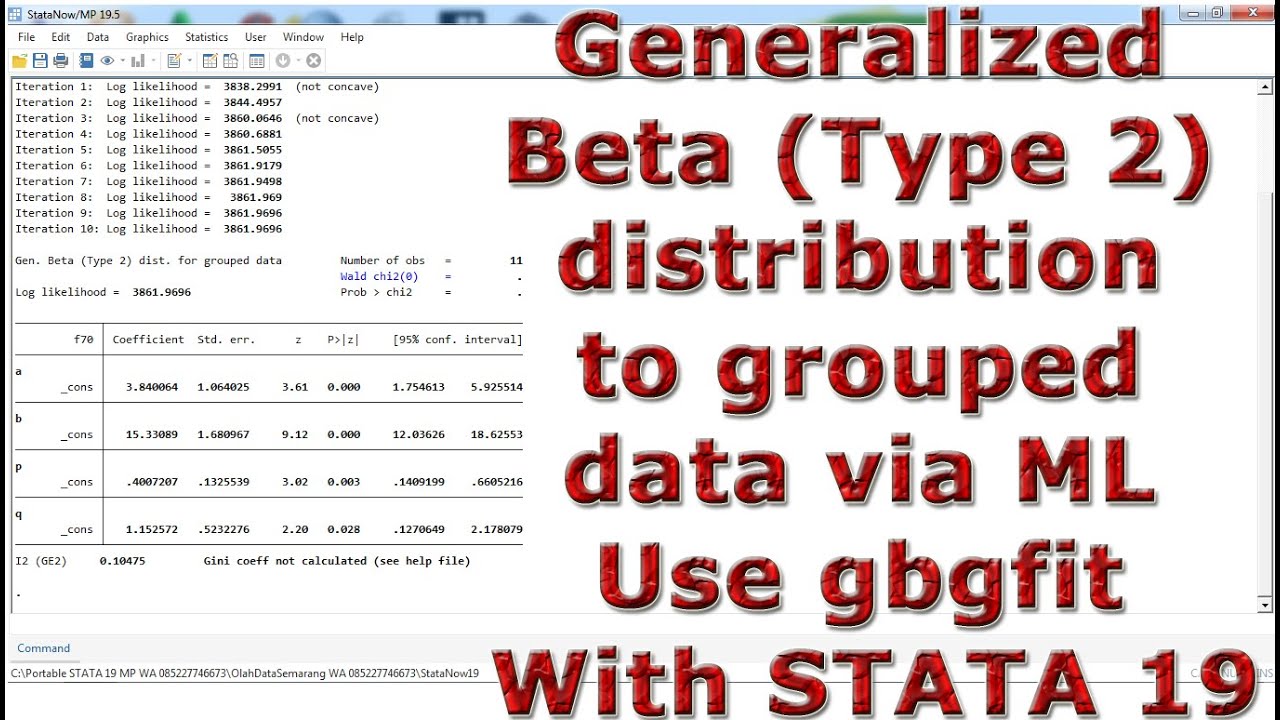 Generalized Beta (Type 2) distribution to grouped data via ML Use ...