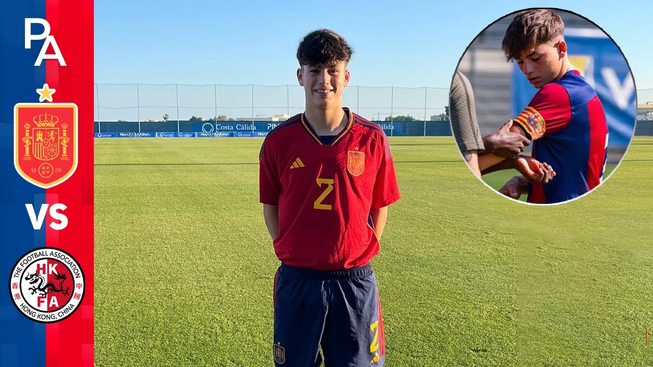 Raul Exposito Spain U15 debut vs Hong Kong - YouTube