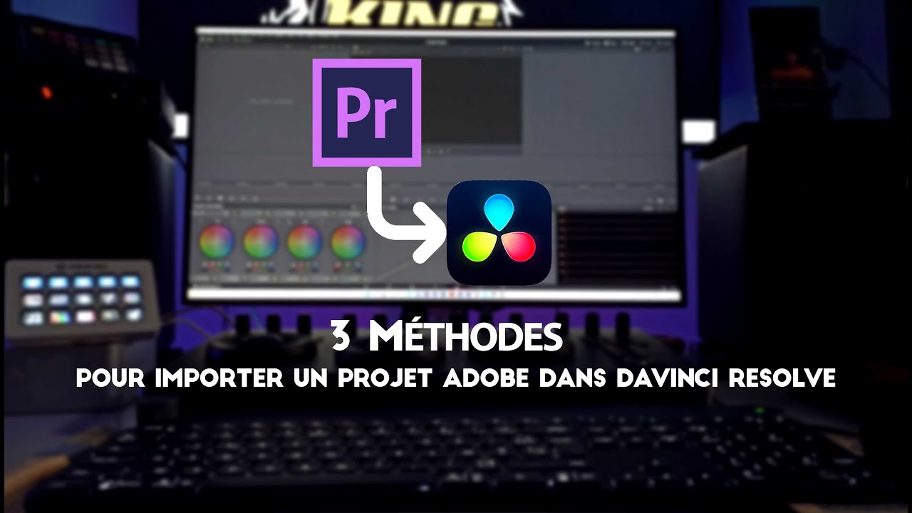 IMPORTER UN PROJET ADOBE PREMIERE DANS DAVINCI RESOLVE - YouTube