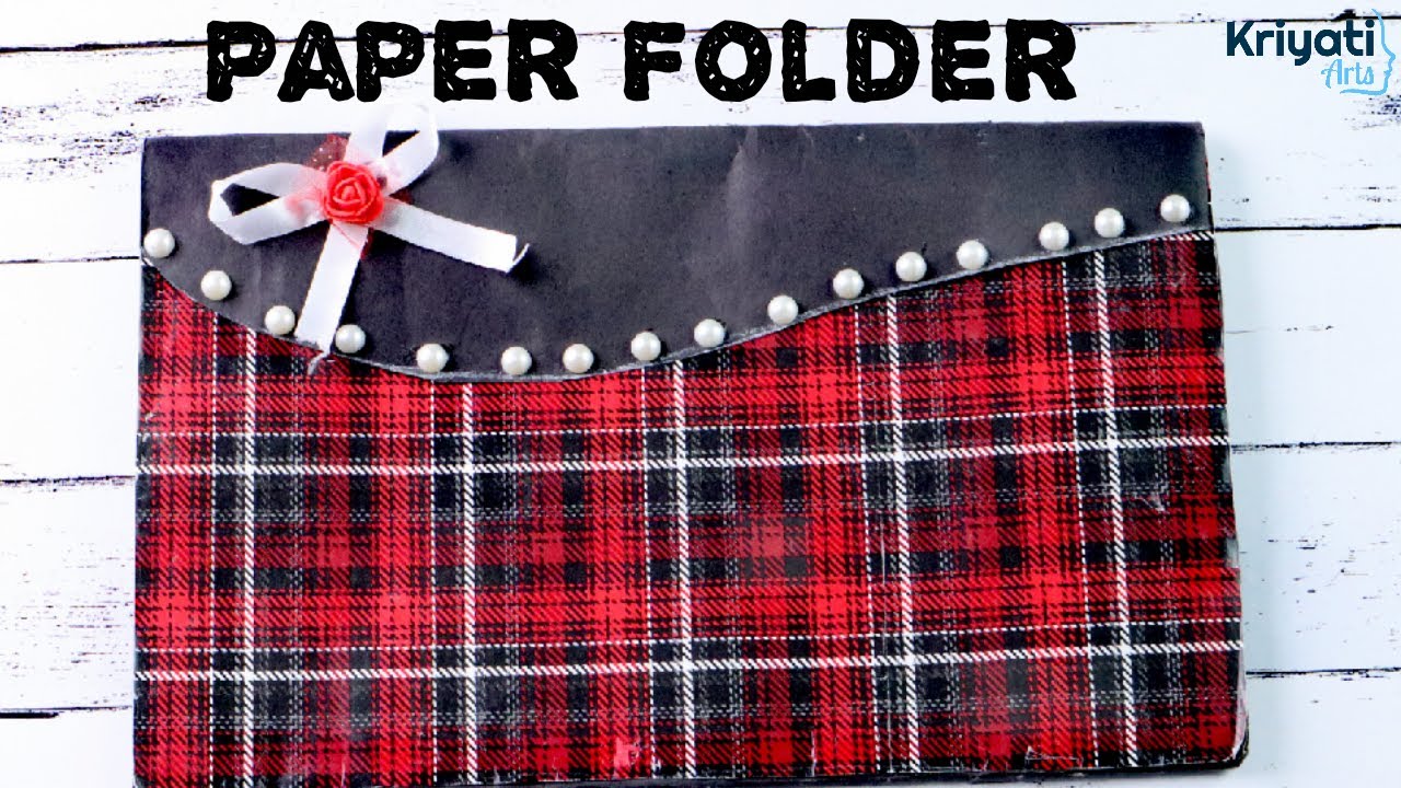 Beautiful Paper Folder| Easy to make | Diy File Folder Craft Idea ...