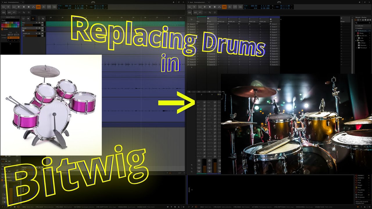Drum Replacement in Bitwig (engl. Tutorial) - YouTube