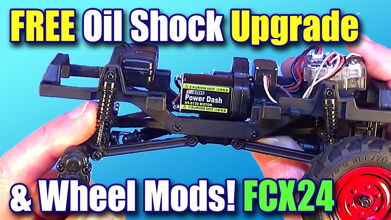 How to Mod FCX24 Shocks to Oil for FREE + Wheel Mods! FMS Power Wagon ...