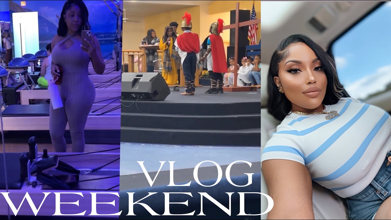 WEEKEND VLOG: PILATES| HAPPY EASTER| SEEING CAM PERFORM IN EASTER PLAY ...
