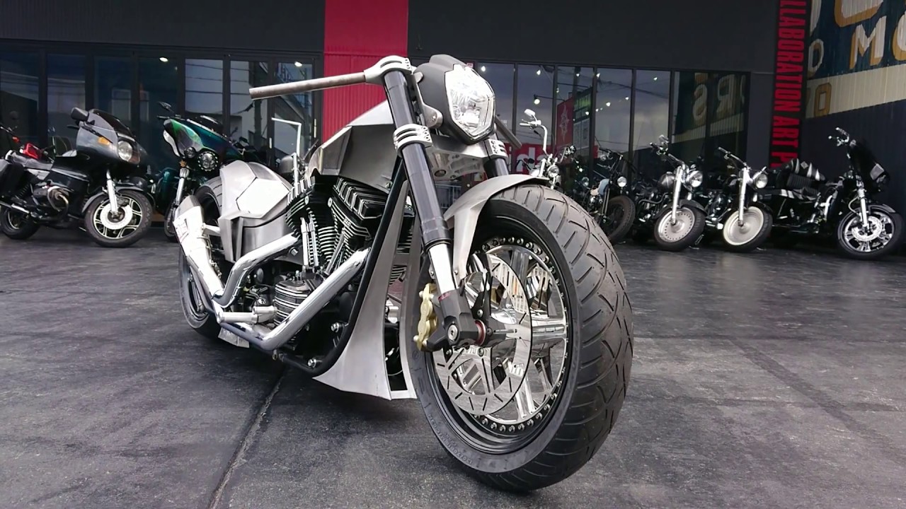 TRIJYA custom softail 300wide "Justice" - YouTube