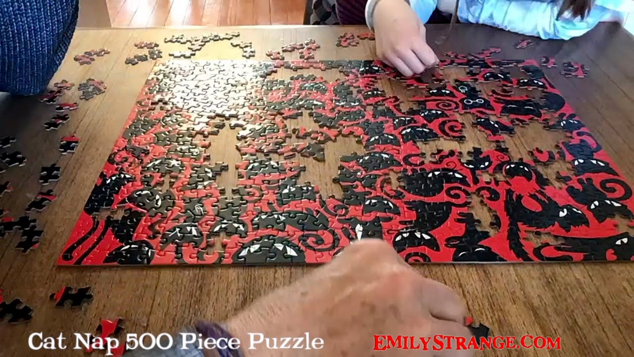 Emily The Strange Cat Nap 500p Puzzle - EmilyStrange.com - YouTube