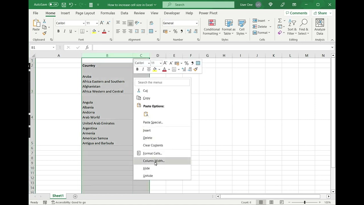 How To Increase Cell Size In Excel YouTube How To Increase Cell Size In Excel YouTube