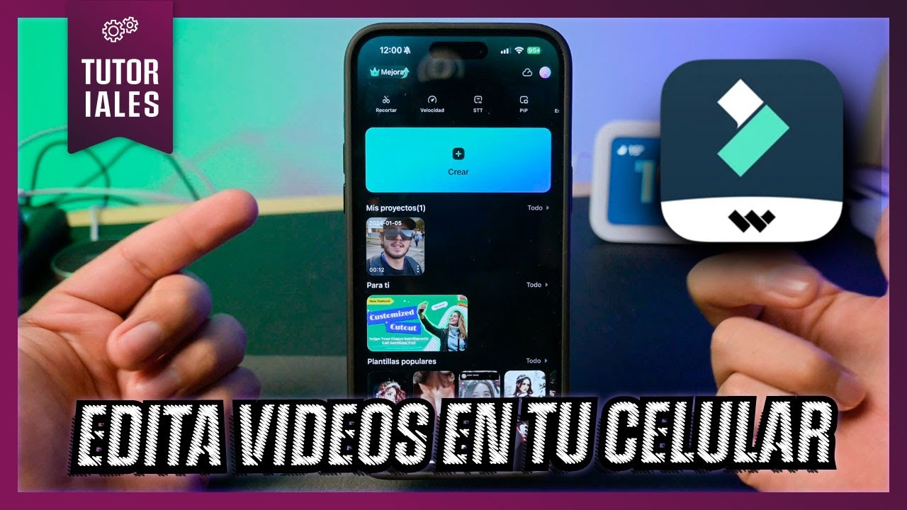 La mejor APLICACION para EDITAR VIDEOS en tu CELULAR | Wondershare FILMORA - YouTube