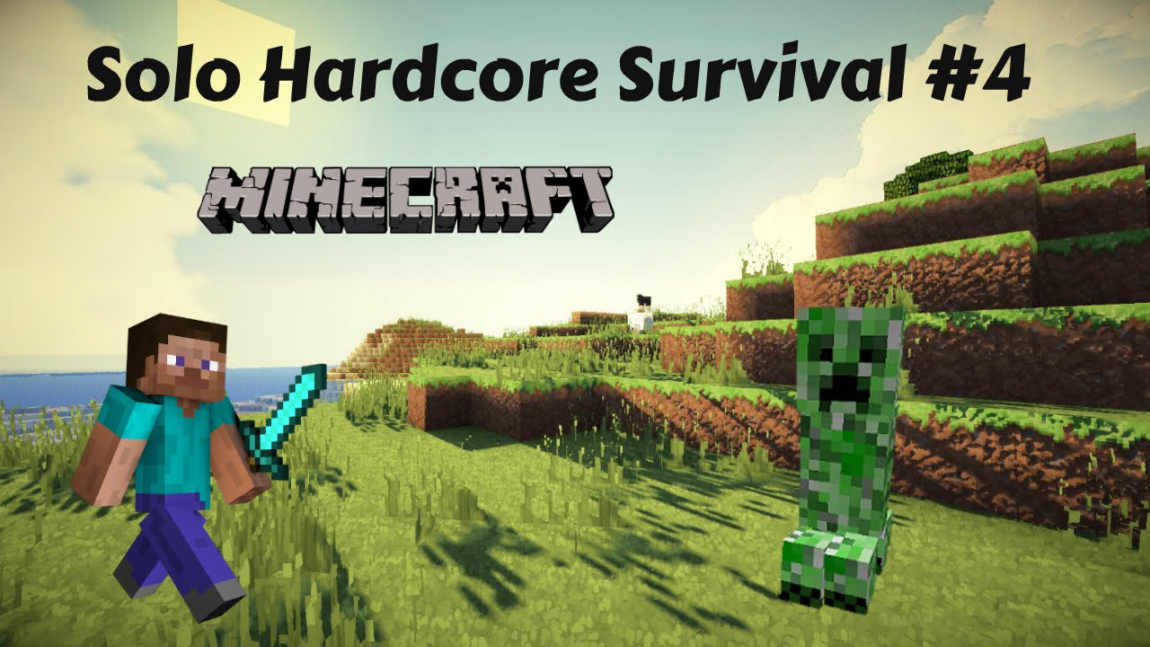 Minecraft Solo Hardcore Surival #4 - Extending the house - YouTube