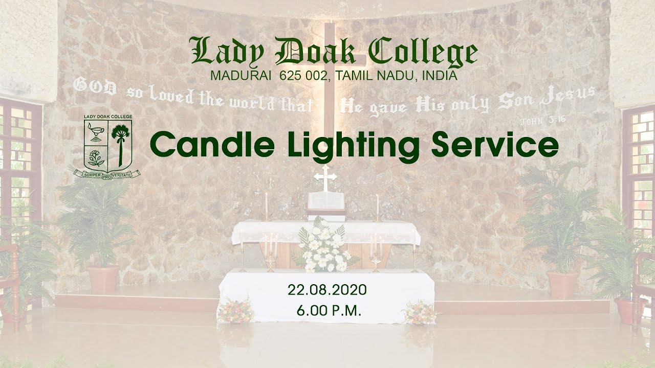 Lady Doak College Candlelight Ceremony 2020 - YouTube