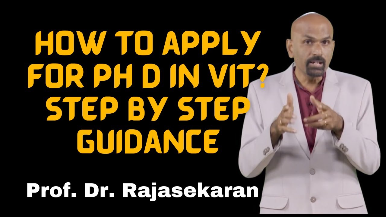 How to apply for Ph.D. in VIT? |step by step guidance | Online ...