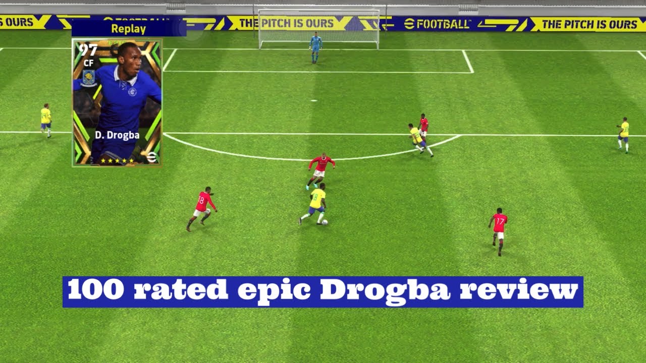100 Rated Epic Drogba Review | Chelsea Epic Card | Efootball Legend ...