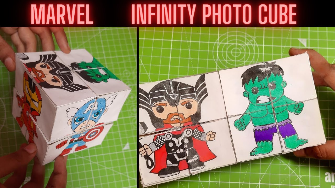 How to Make Marvel Infinity Photo Cube - YouTube