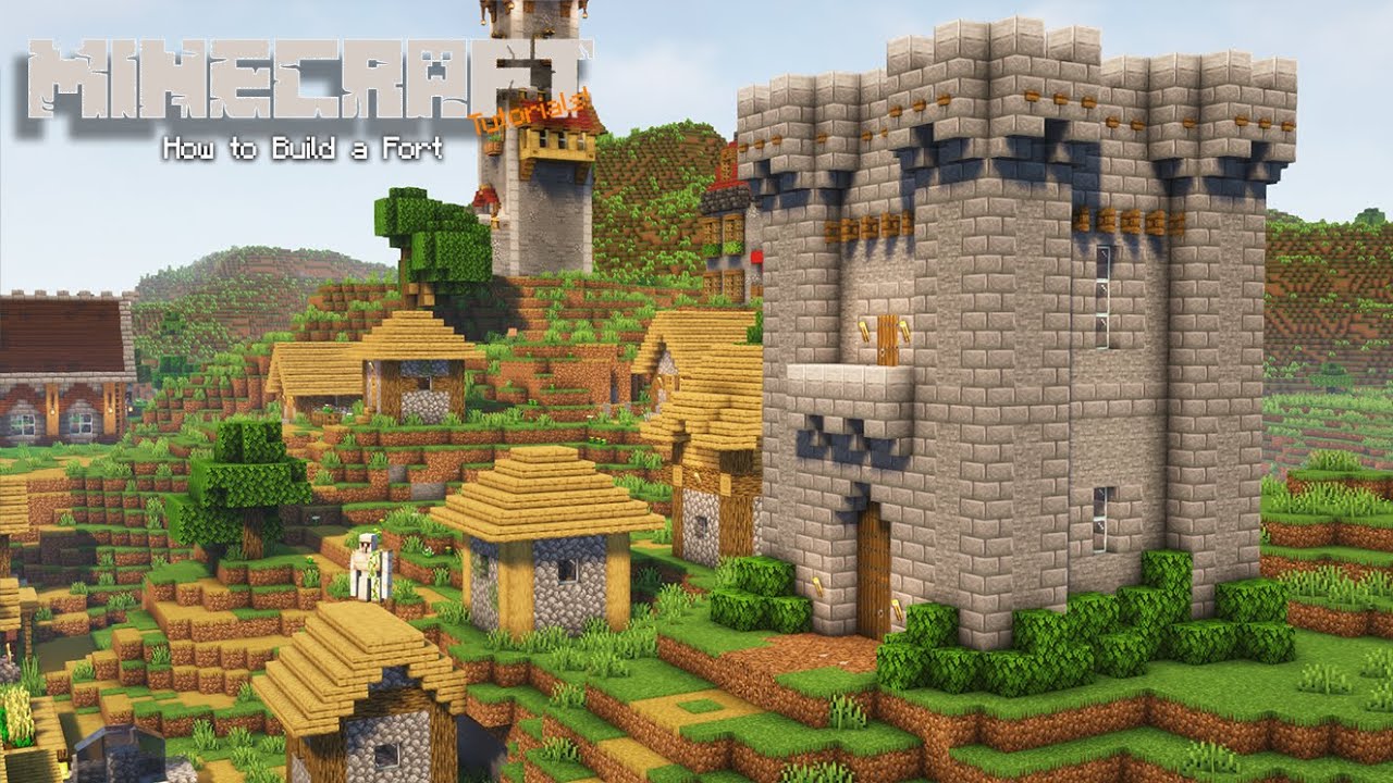 Minecraft : How to build a FORT - Minecraft : FORT TUTORIA - YouTube