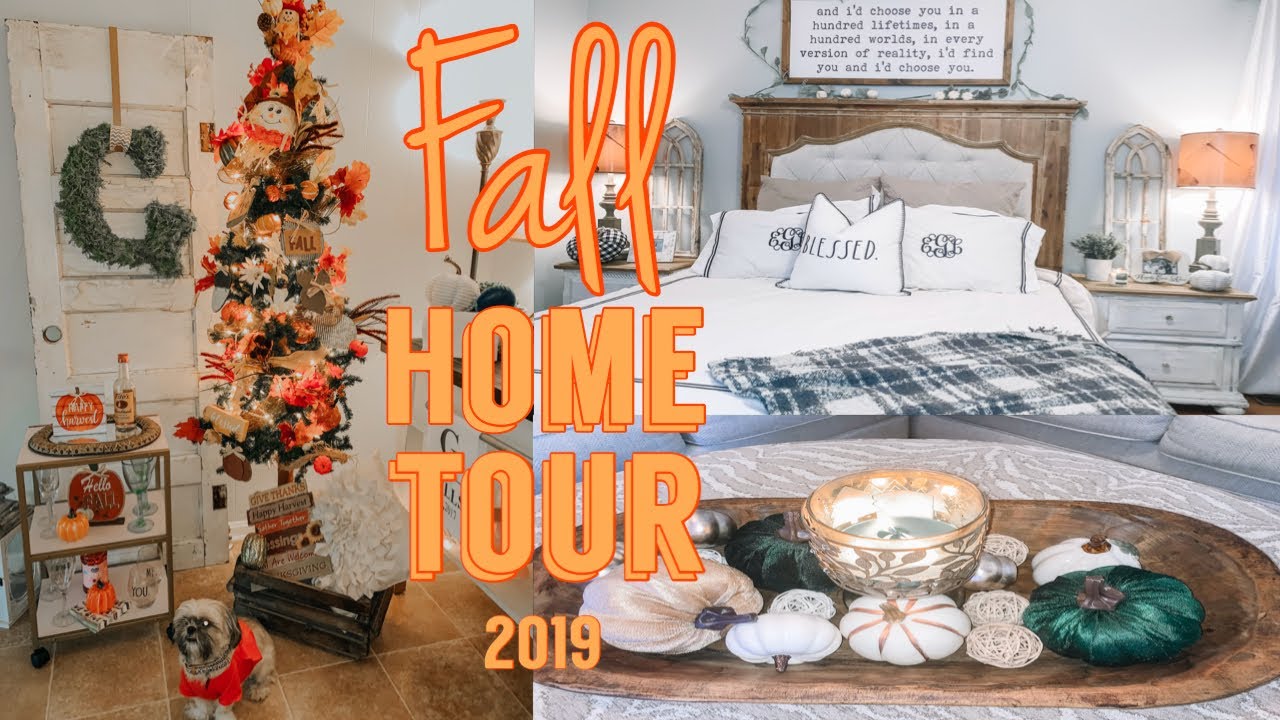 FALL HOME TOUR 2019 | FALL FARMHOUSE DECOR | HALLOWEEN IDEAS - YouTube
