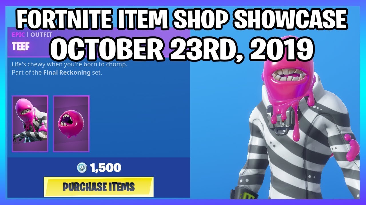 *NEW* FINAL RECKONING SET! (Fortnite Item Shop 23rd October) - YouTube