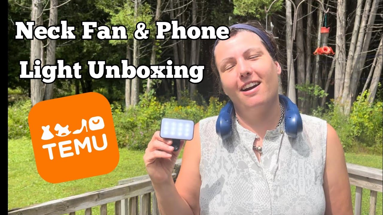 TEMU Neck Fan & Phone Light Unboxing - YouTube