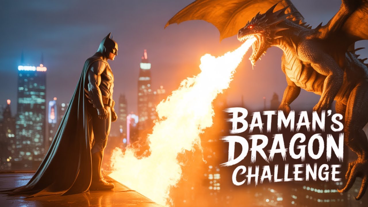 Batman vs Fire Breathing Dragon | Epic Gotham Battle Challenge - YouTube