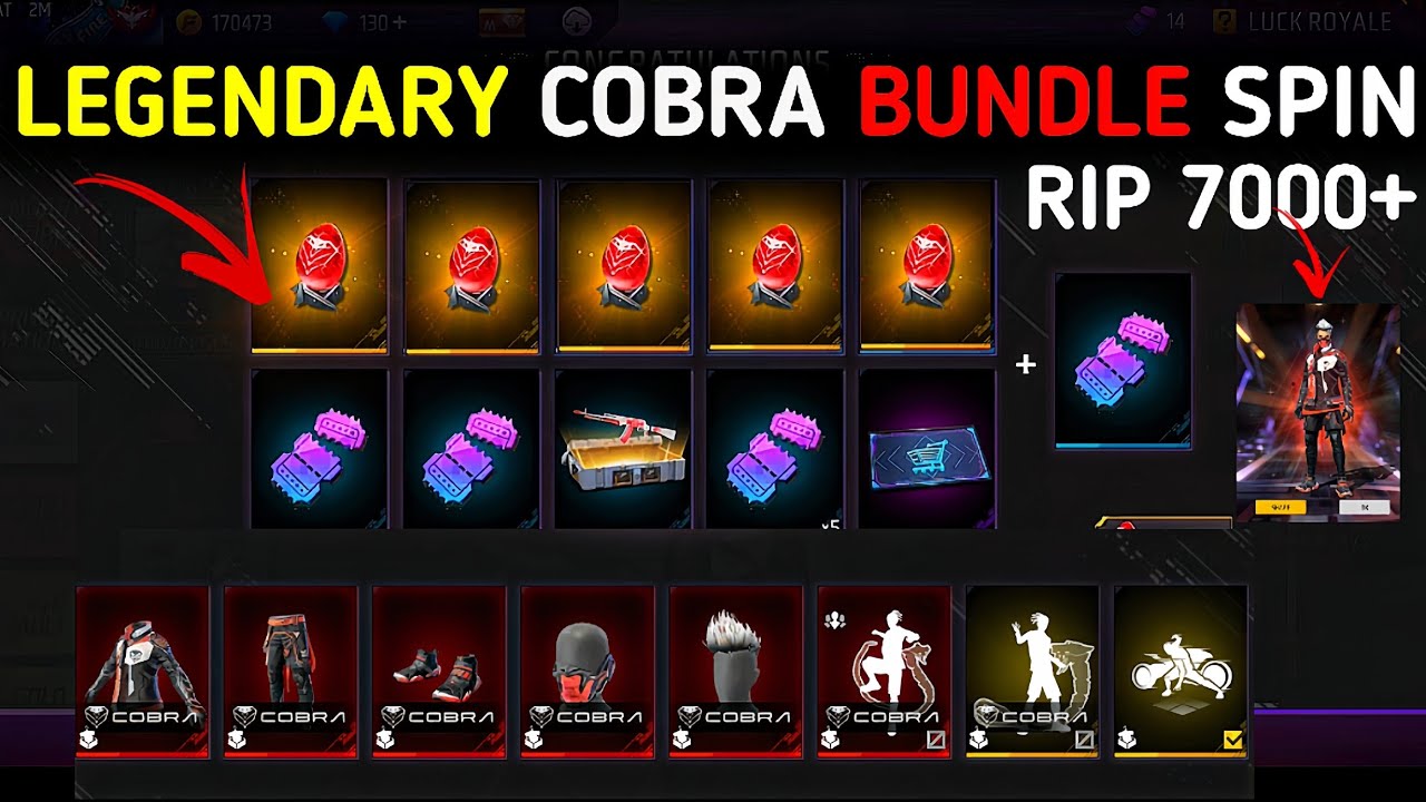 COBRA BUNDLE RETURN SPIN COBRA BUNDLE EVENT FREE FIRE || FREE FIRE NEW ...