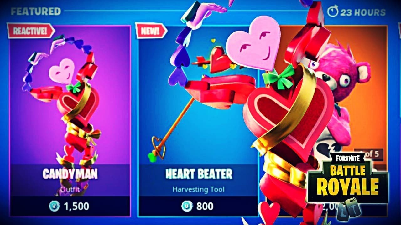 NEW CANDYMAN SKIN + HEART BEATER PICKAXE NEW FORTNITE ITEM SHOP - YouTube