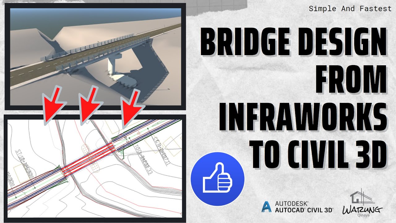 BRIDGE DESIGN FROM INFRAWORKS TO CIVIL 3D - YouTube