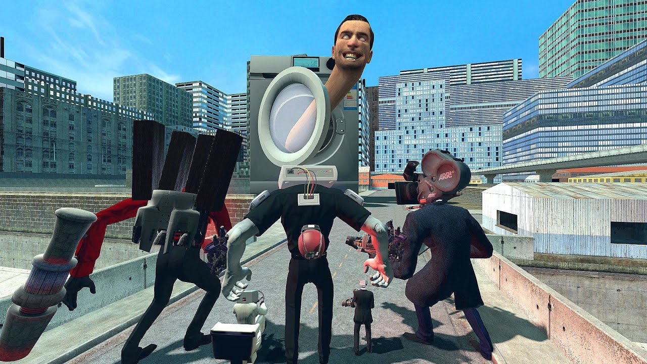 NEW SKIBIDI WASHING MACHINE VS CAMERAMAN AND SPEAKERMAN BOSSES In Garry ...