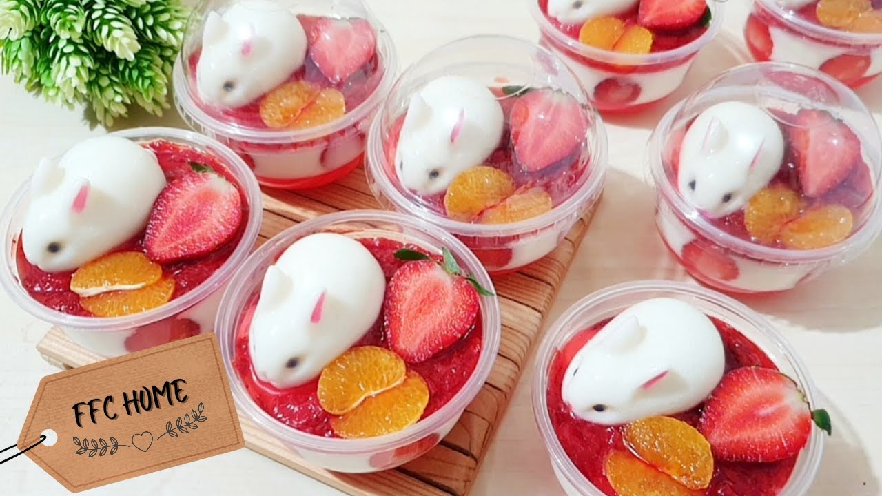 IMUT & BIKIN GEMES ️PUDING STRAWBERRY KELINCI VIRAL ️IDE JUALAN ...