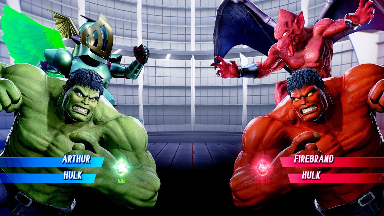 Arthur & Hulk vs Firebrand & Hulk (Very Hard) - Marvel vs Capcom | 4K ...